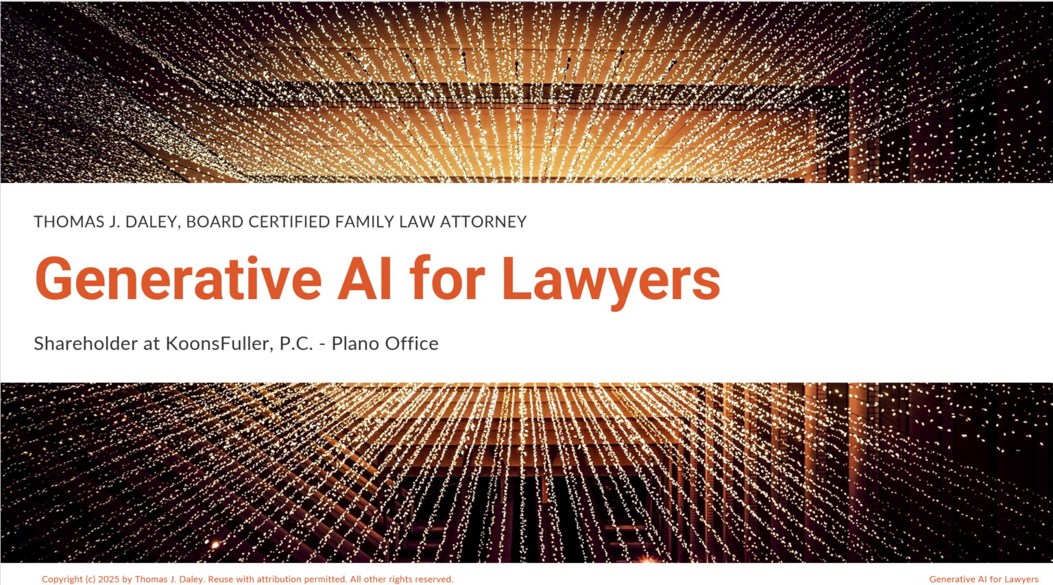 Attorney’s Fees Awards in Texas – Thomas J. Daley